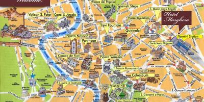 Roma mapa Mapas de Roma (Lazio - Italia) - Atracciones